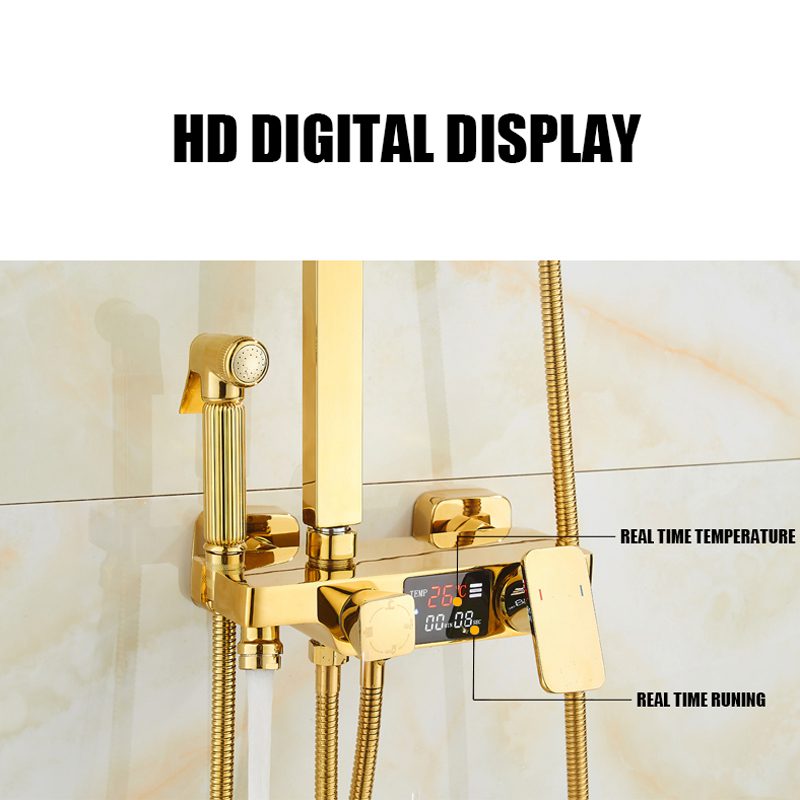 Hot Cold Shower Faucet System Thermostatic Set - Global E-commerce Store